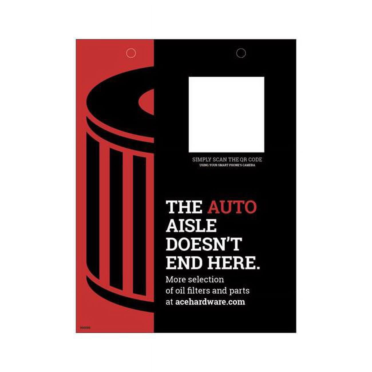 6 x 8 in. Oil Filter QR Display Sign Metal & Styrene, Black & Red ...