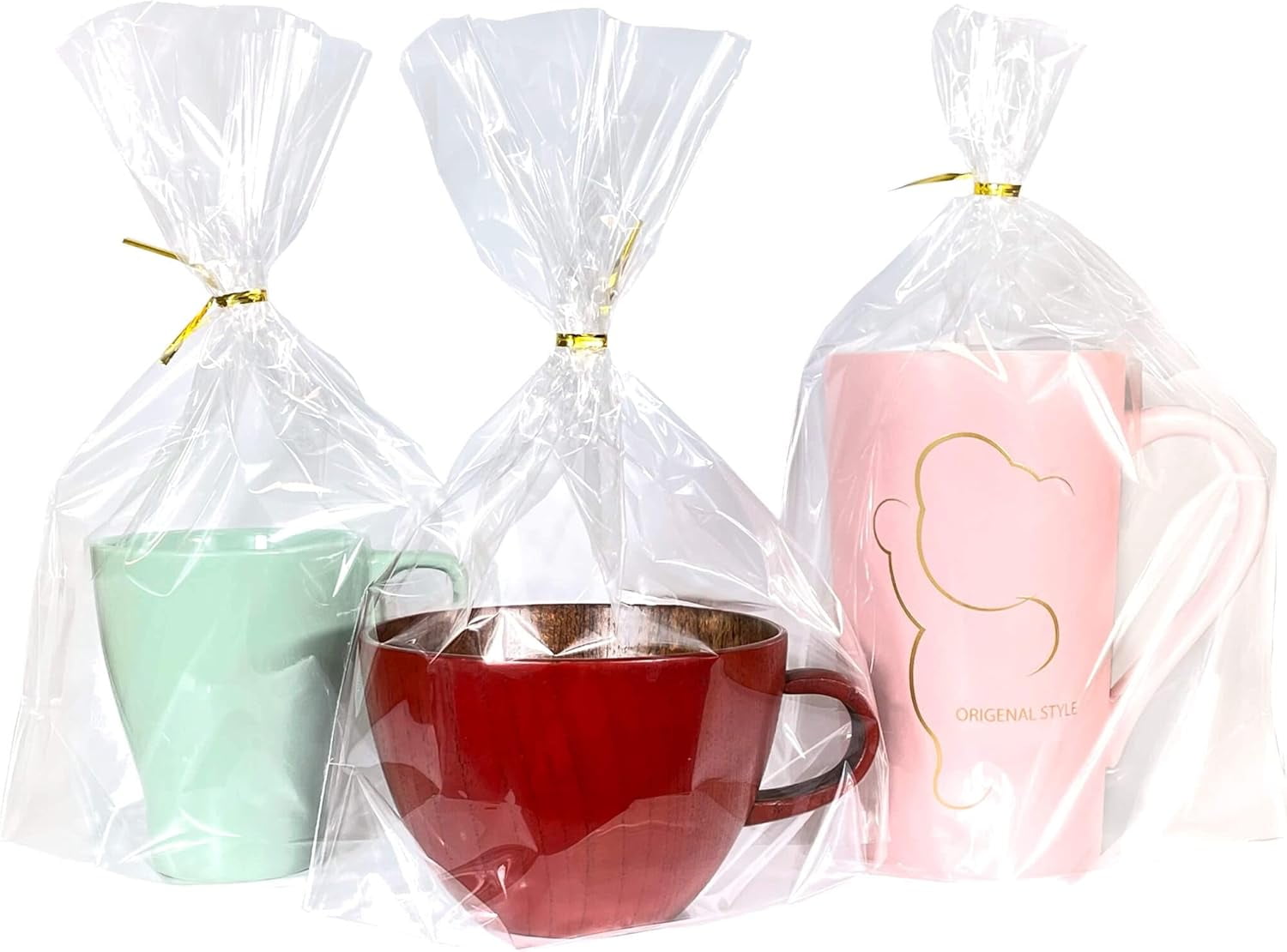 6"x 9", 50Pcs Bottom Gusset Bags, Clear Cello Cellophane Plastic Treat ...