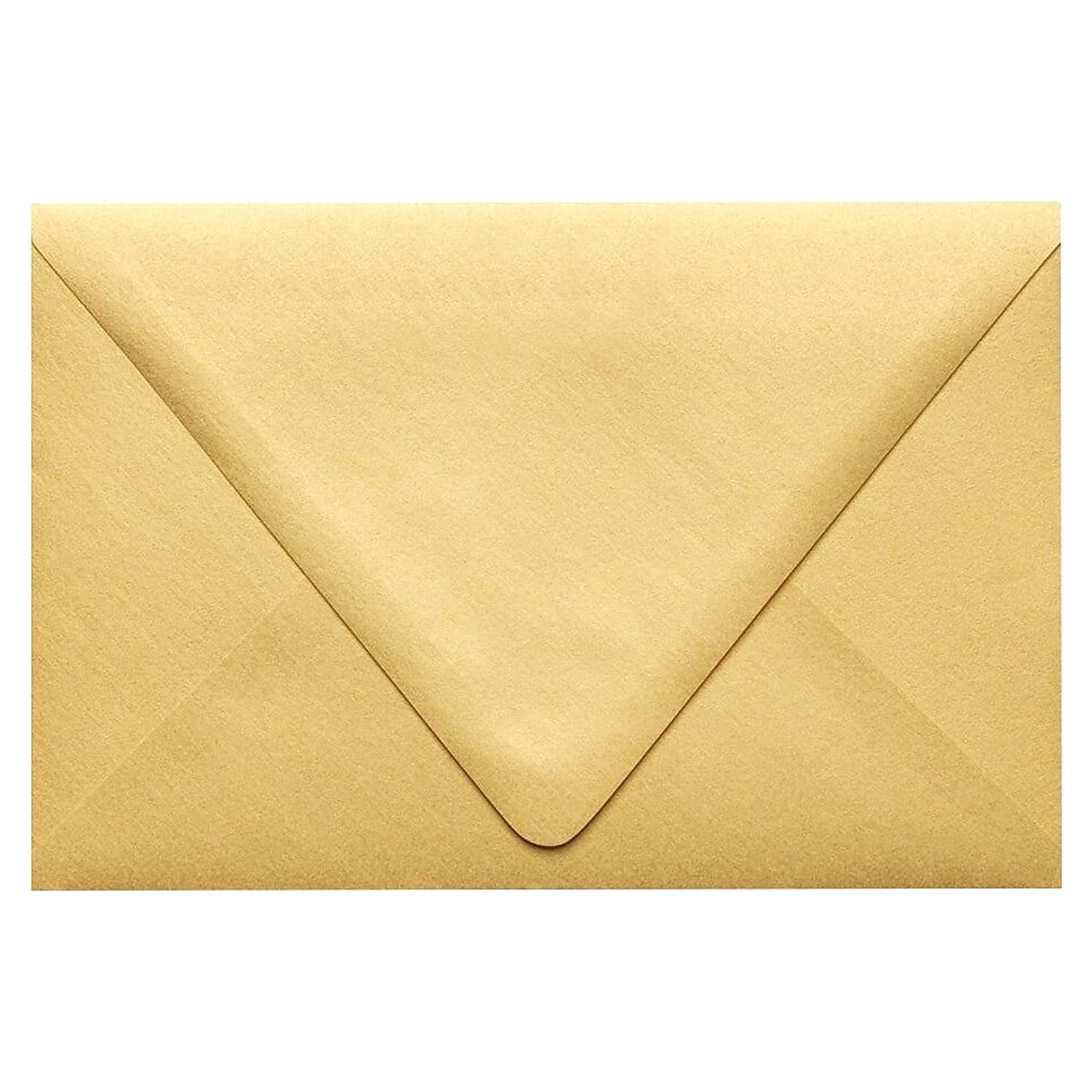 6 x 9 Booklet Contour Flap Envelopes - Gold Metallic (50 Qty ...