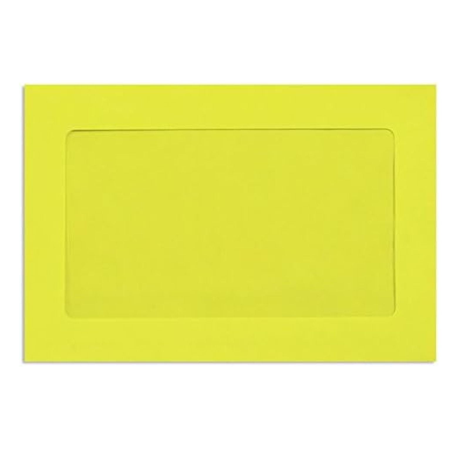 6 x 9 Full Face Window Envelopes | Citrus Yellow | 80lb. Text | 250 Qty ...