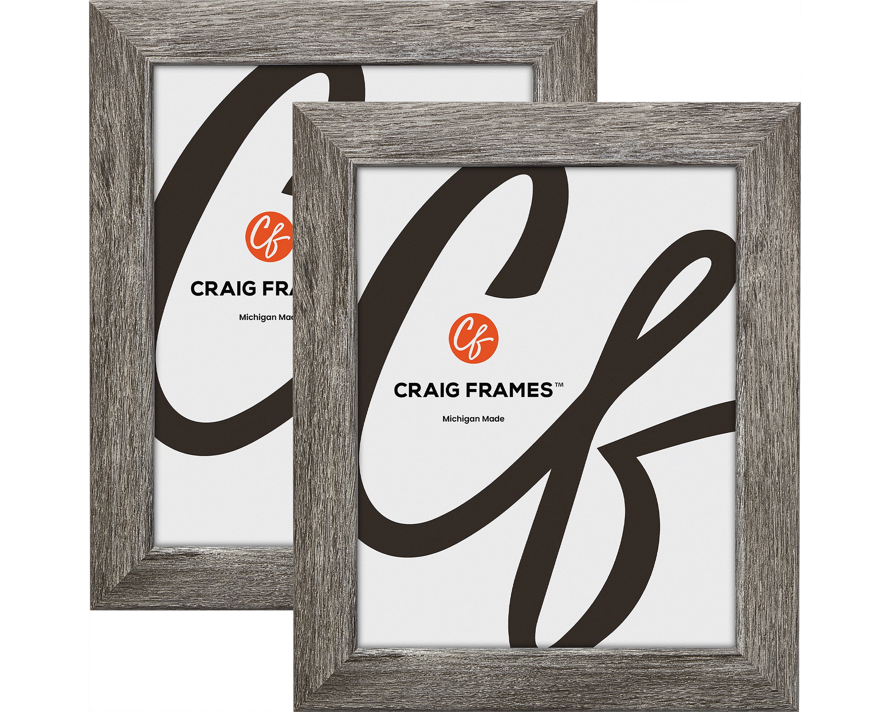 6 x 9 Gray Barnwood Picture Frame Rustic Bauhaus Series, Set of Two ...