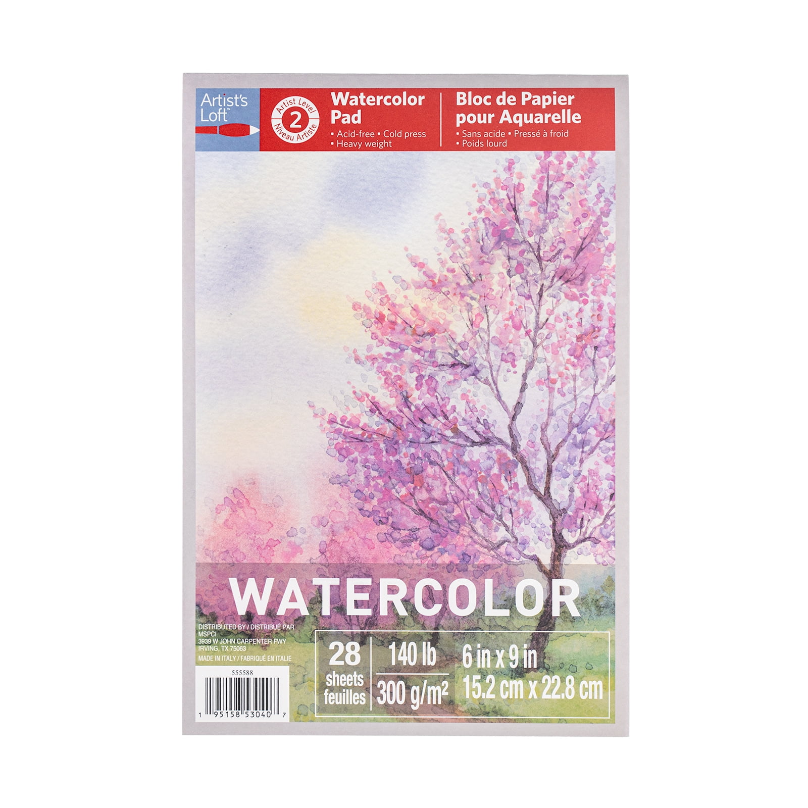 6" x 9" Level 2 Watercolor Pad by Artist's Loft - Heavyweight and Acid ...
