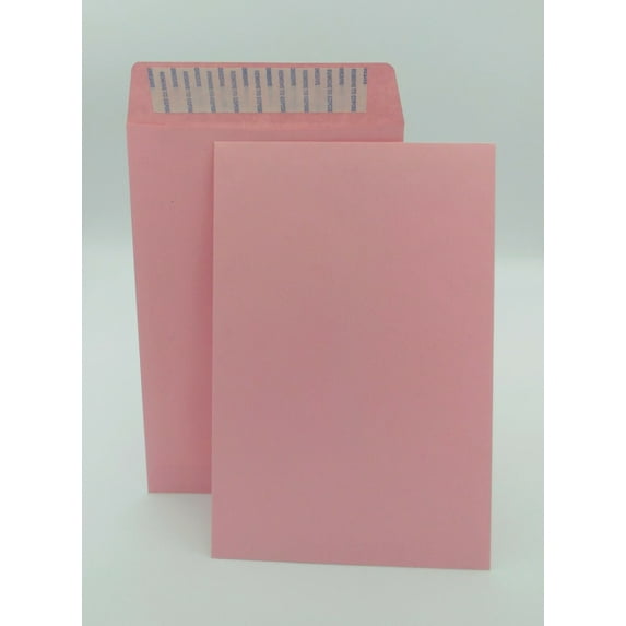 6" x 9" Premium Catalog Envelopes, Premium 24lb. Pink, Peel & Seal, 500 ...