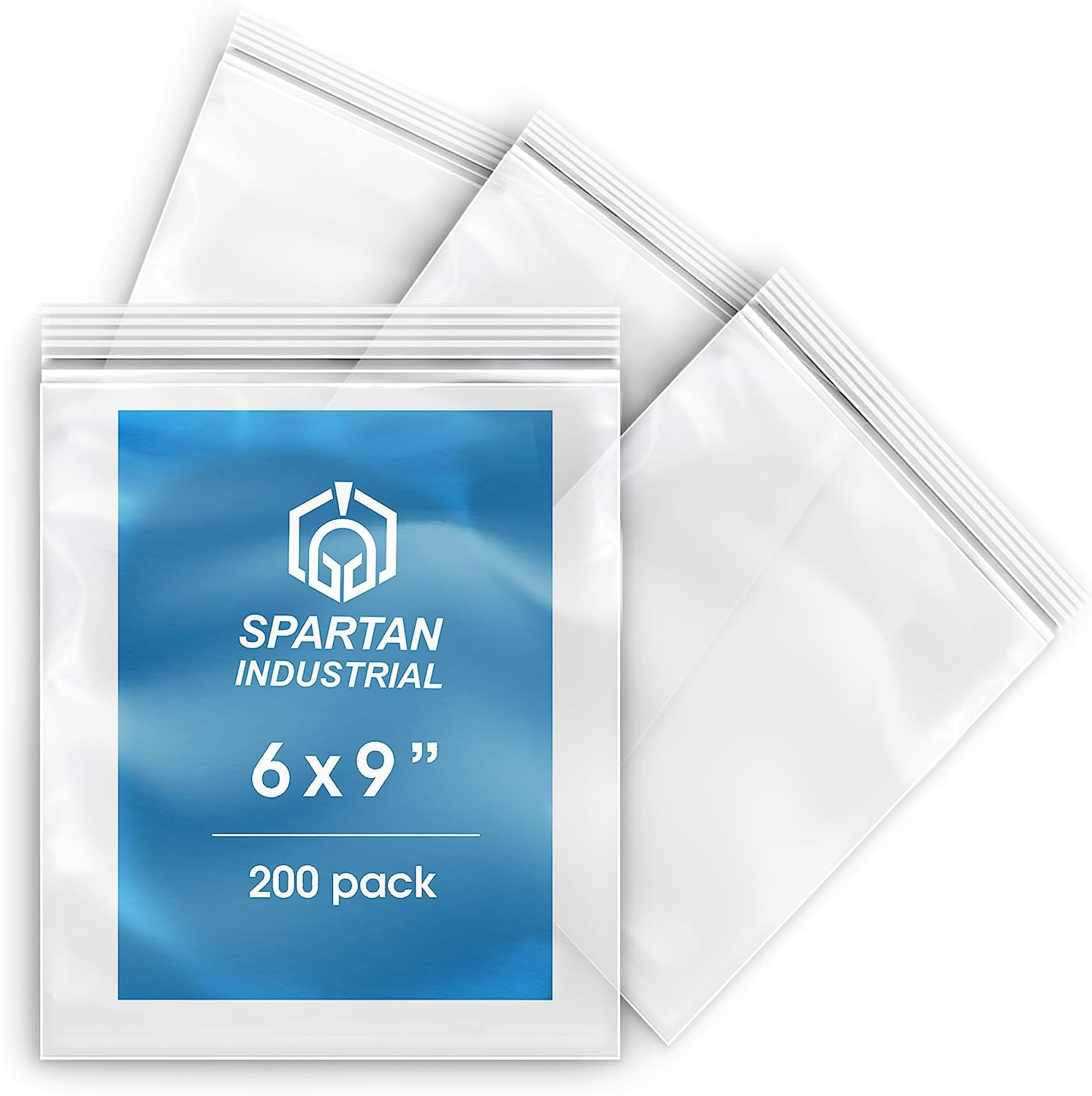 6 x 9 Quart Clear Reclosable Zip Plastic Poly Bags (200 Count ...