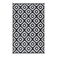 6 x 9 ft Plastic Black and White Rectangular Beach Front Porches Patio ...
