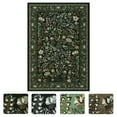 6 x 9 ft Polyester Dark Green Rectangular Hallway Bathroom Entryway ...