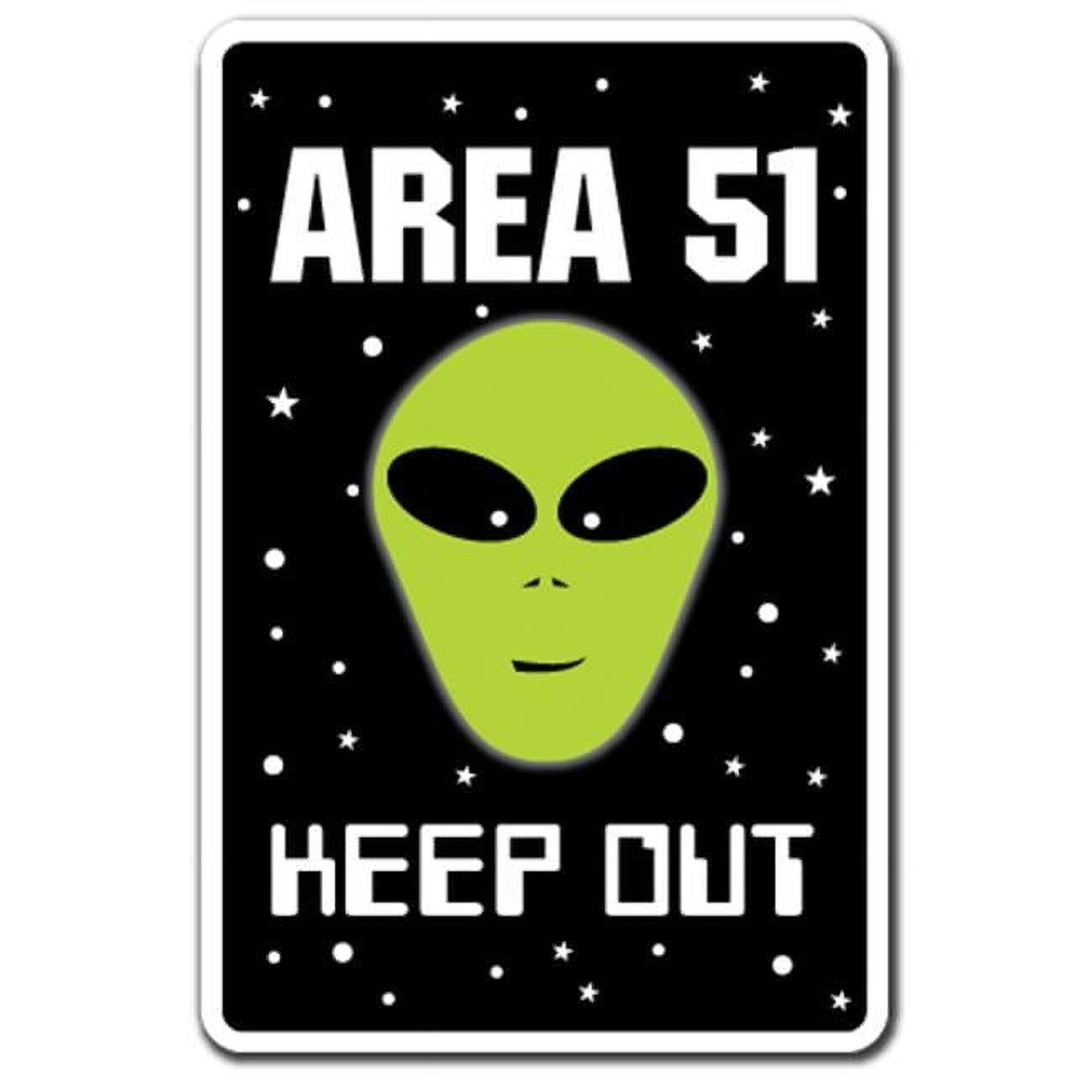6 x 9 in. Area 51 Alien Decal - Walmart.com