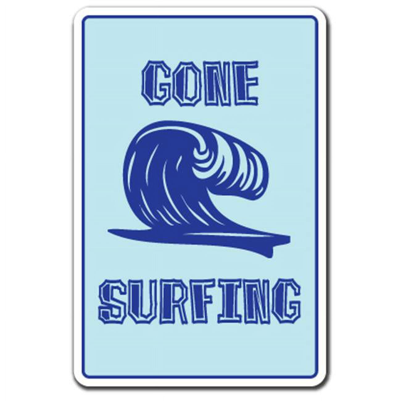 6 x 9 in. Gone Surfing Decal - Beach Decor Surfboard Boogie Board ...