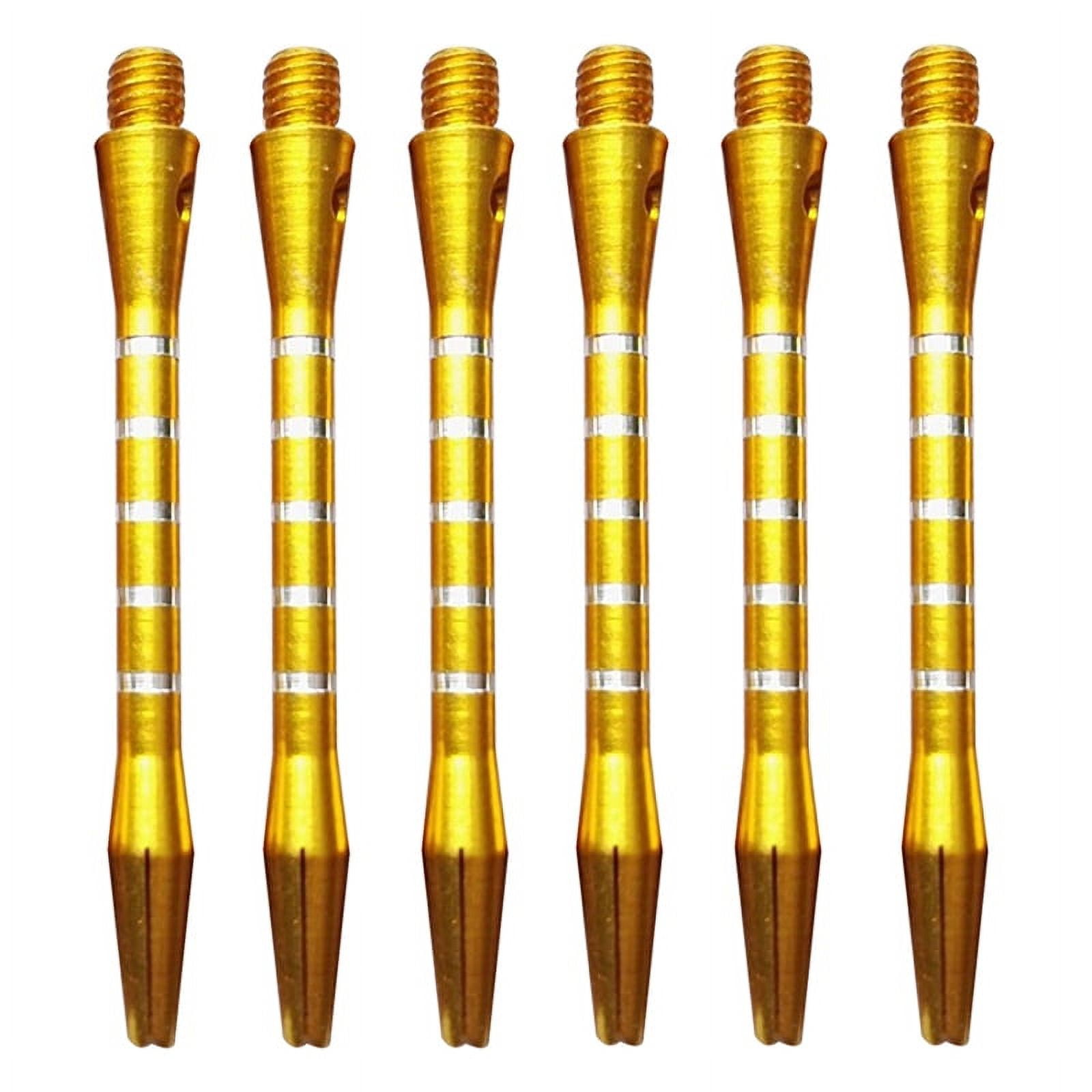 6 x Aluminum Darts 2ba Shafts Colors Medium Harrows Dart Throwing Stems ...