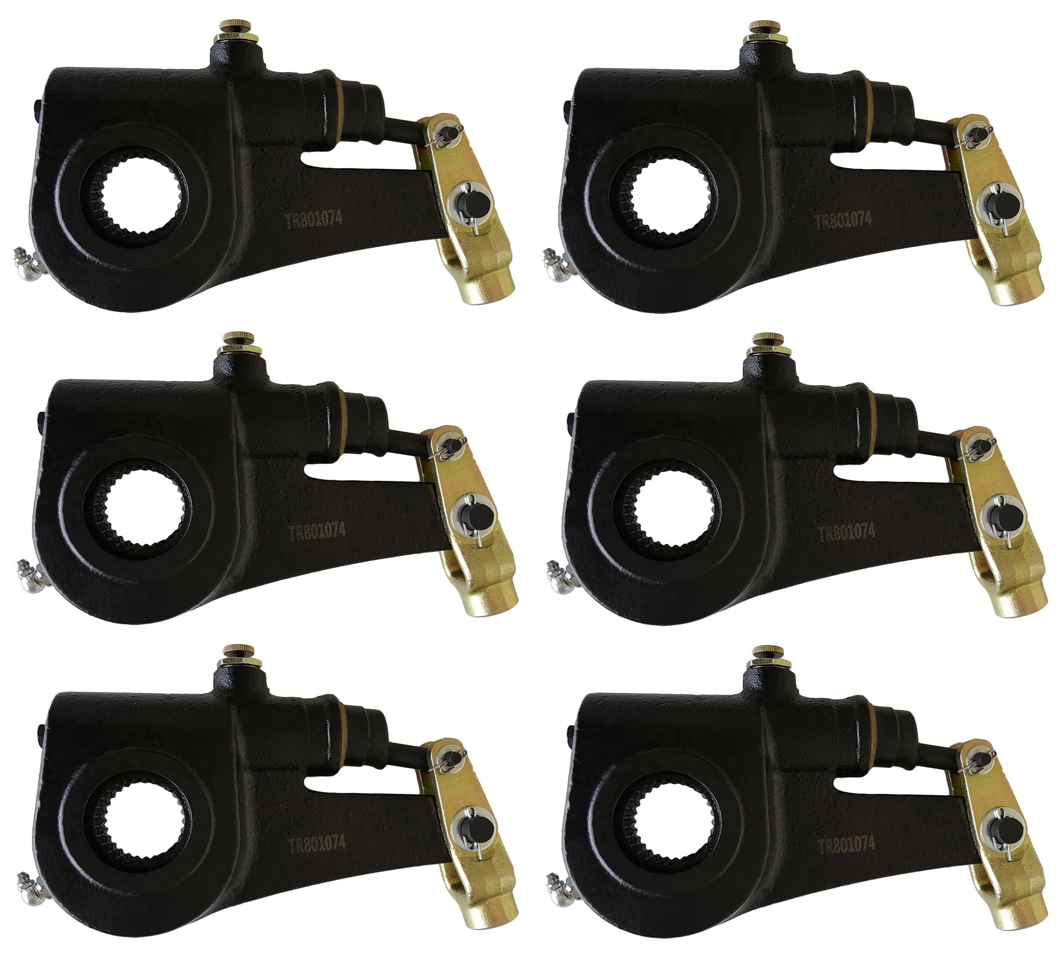 6 x Automatic Slack Adjuster 1.5"x28 Spline 6" Lever Replaces Meritor ...