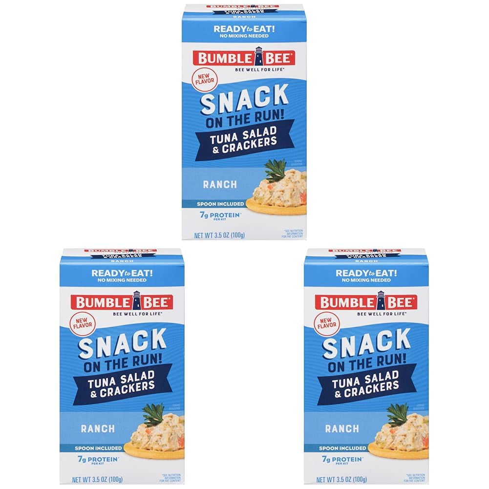 6 x - Bumble Bee Snack On The Run Ranch Tuna Salad with Crackers Kit ...