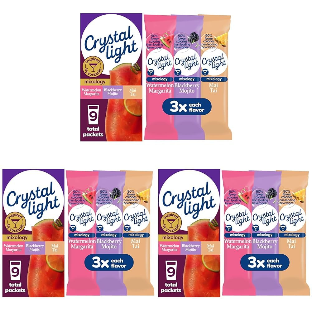 6 x - Crystal Light Mixology Variety Pack Powdered Drink Mix, 9 single ...