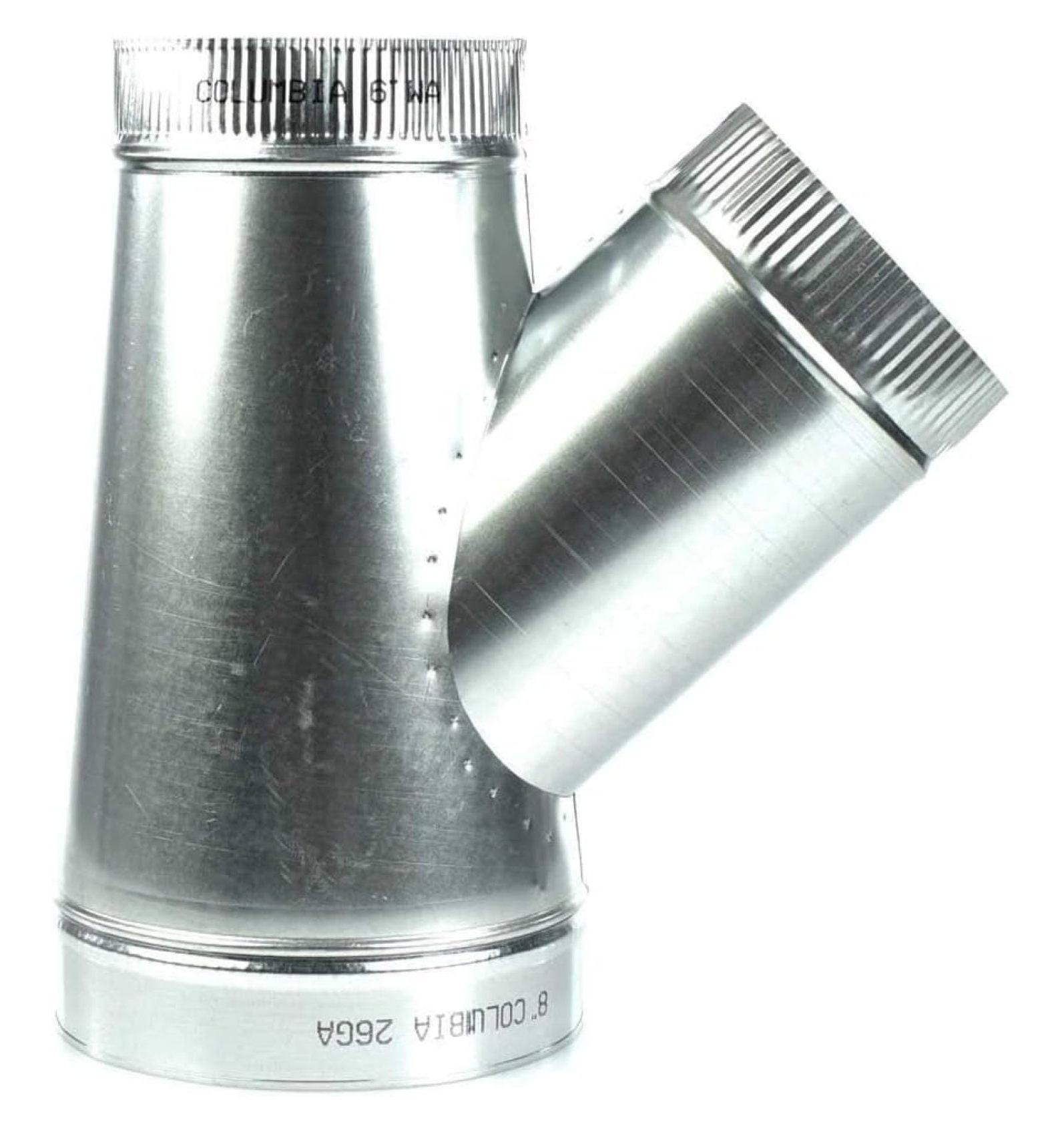 6" x 6" x 6" Duct Wye Branch HVAC Ductwork Duct Fittings - Galvanized ...