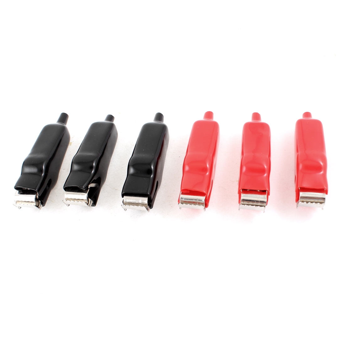 6 x Insulating Plastic Cover Metal Alligator Clips Clamps 77mm ...