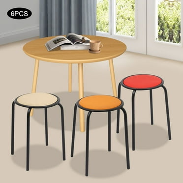 Andeworld 18 inch Stackable Metal Bar Stools, Set of 4, Rustic ...