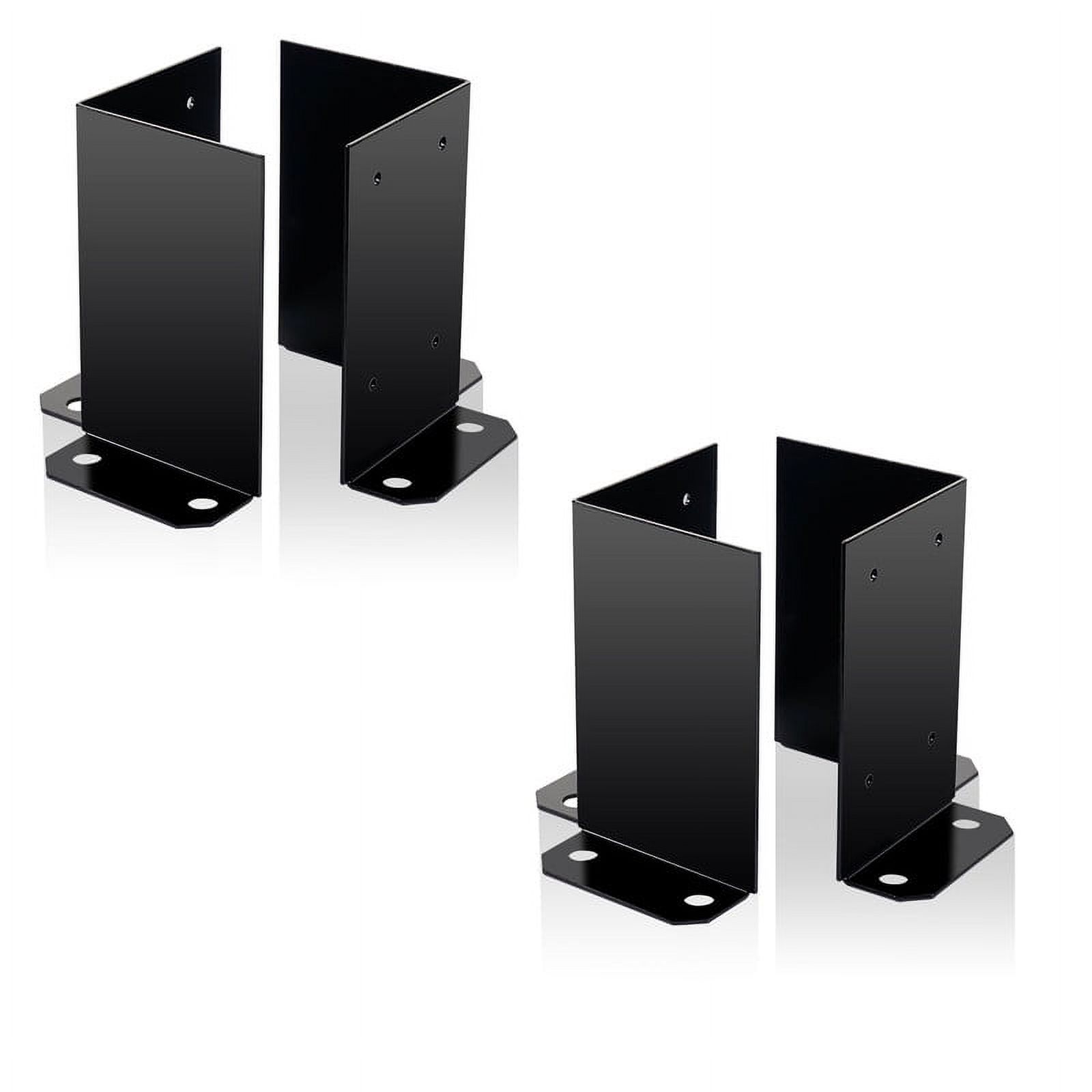 6 X 6 Post Anchor Base 2 PCS Heavy Duty Powder Coated Post Support