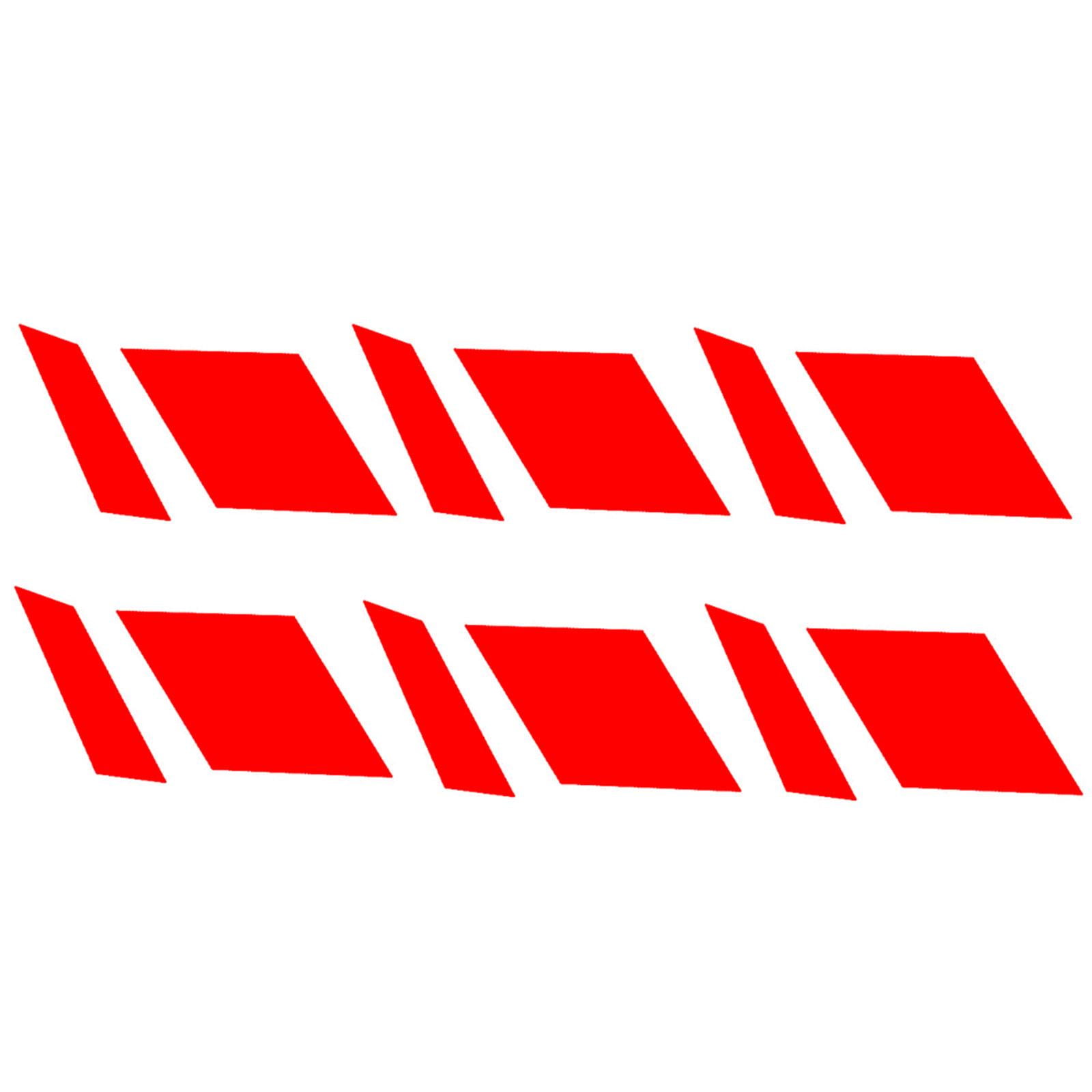 6 x Red Reflective Car Wheel Rim Vinyl Decal Stickers Accessories V7J0 ...