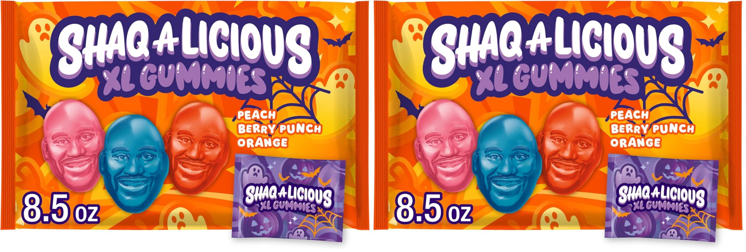 6 x - SHAQ-A-LICIOUS Individually Wrapped XL Gummies Boo-riginal ...