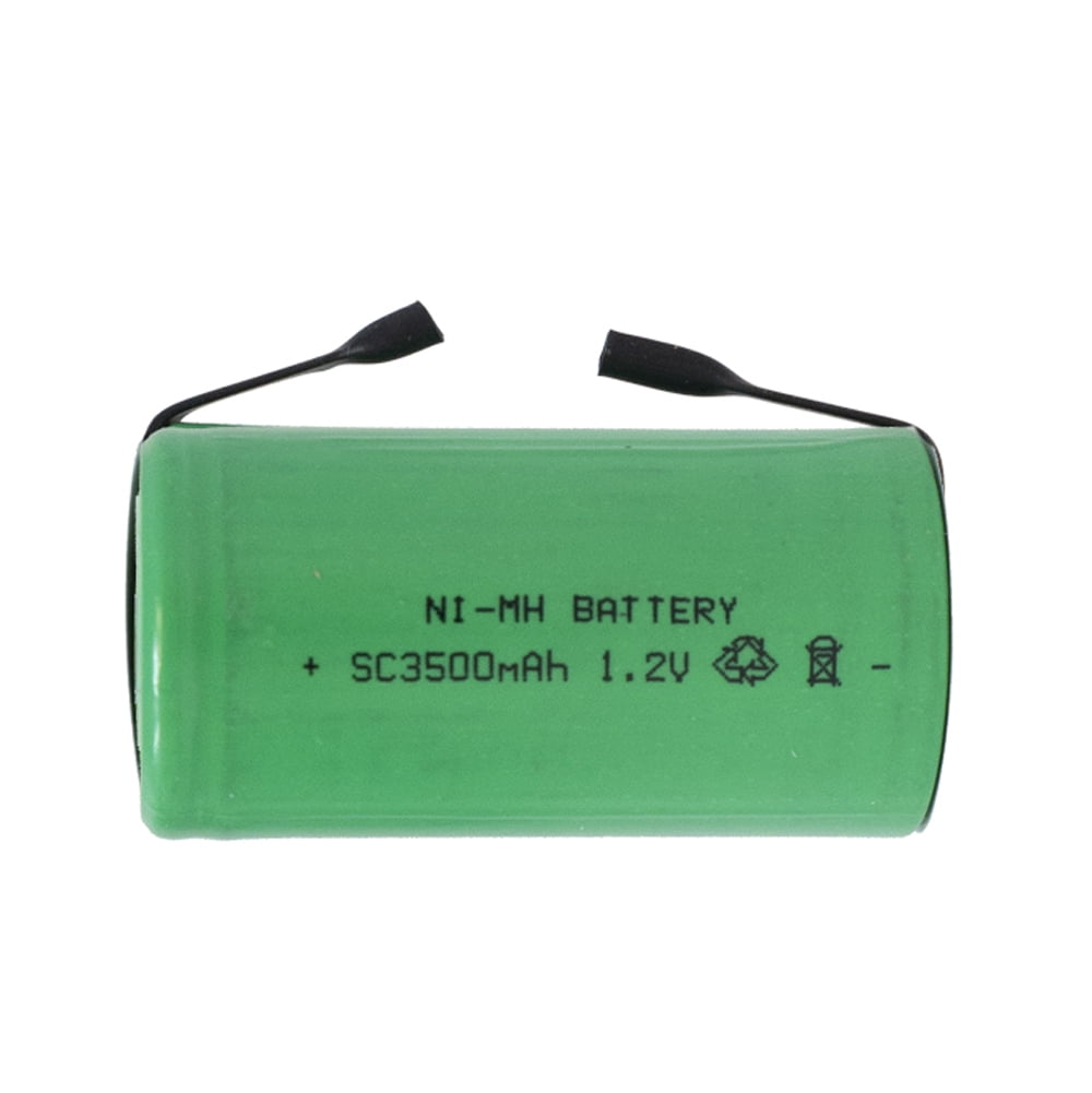 6 x Sub C NiMH Batteries with Tabs (3500 mAh) - Walmart.com
