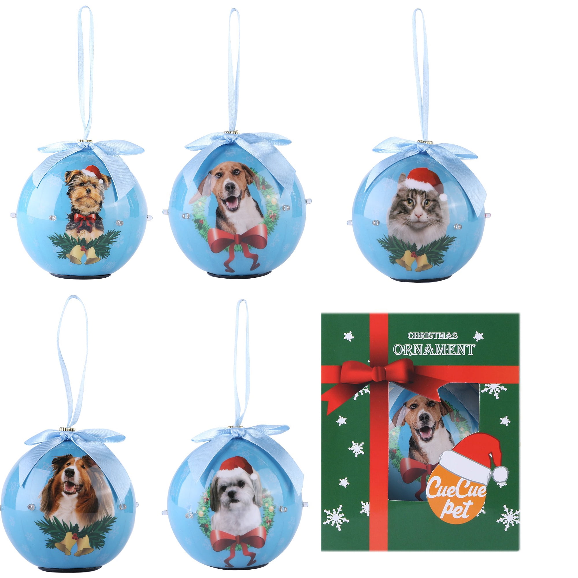 6 x Twinkling Lights Christmas Tree Decorative Indoor Ornament Bundle ...