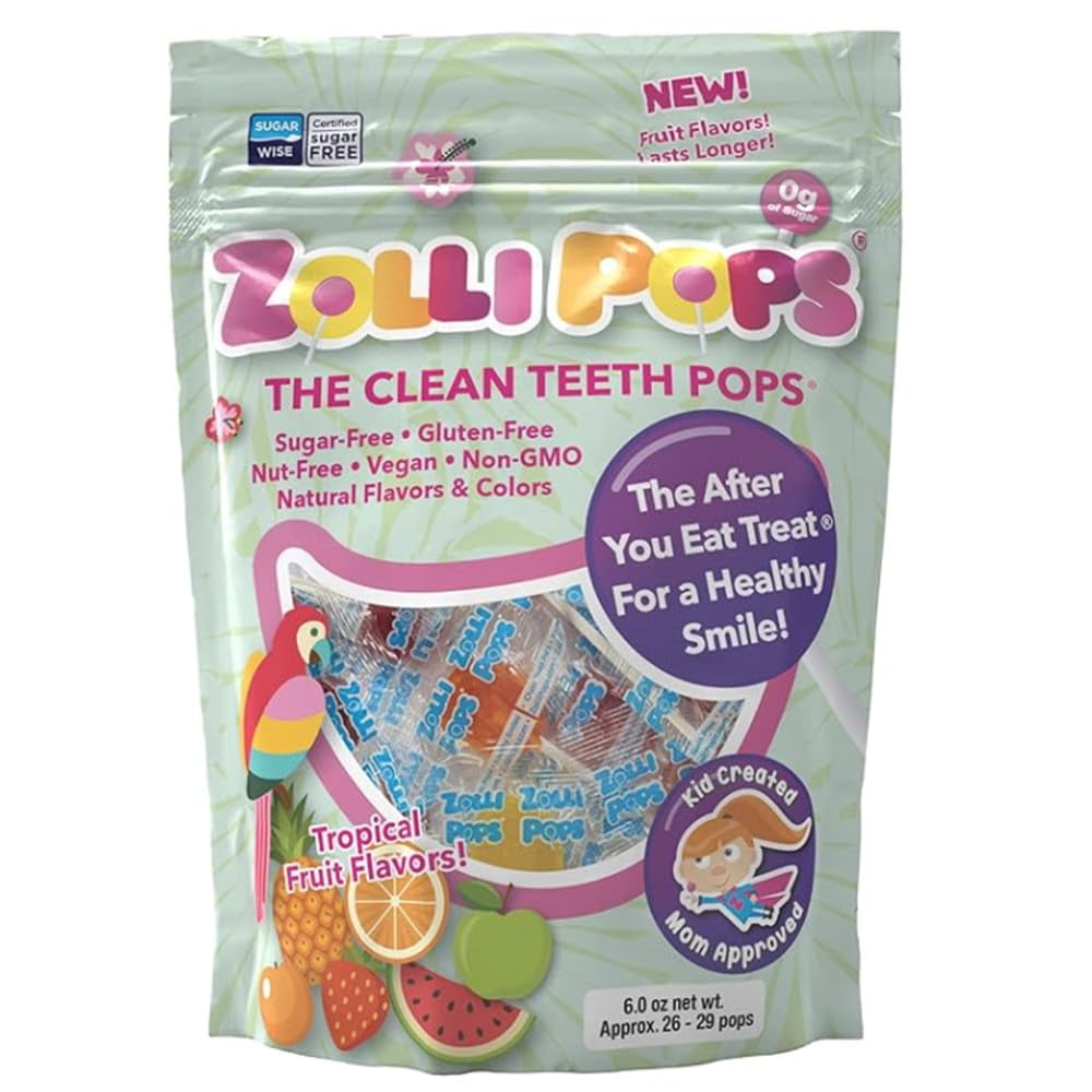 6 x - Zollipops The Clean Teeth Pops, Anti Cavity Lollipops, Delicious ...