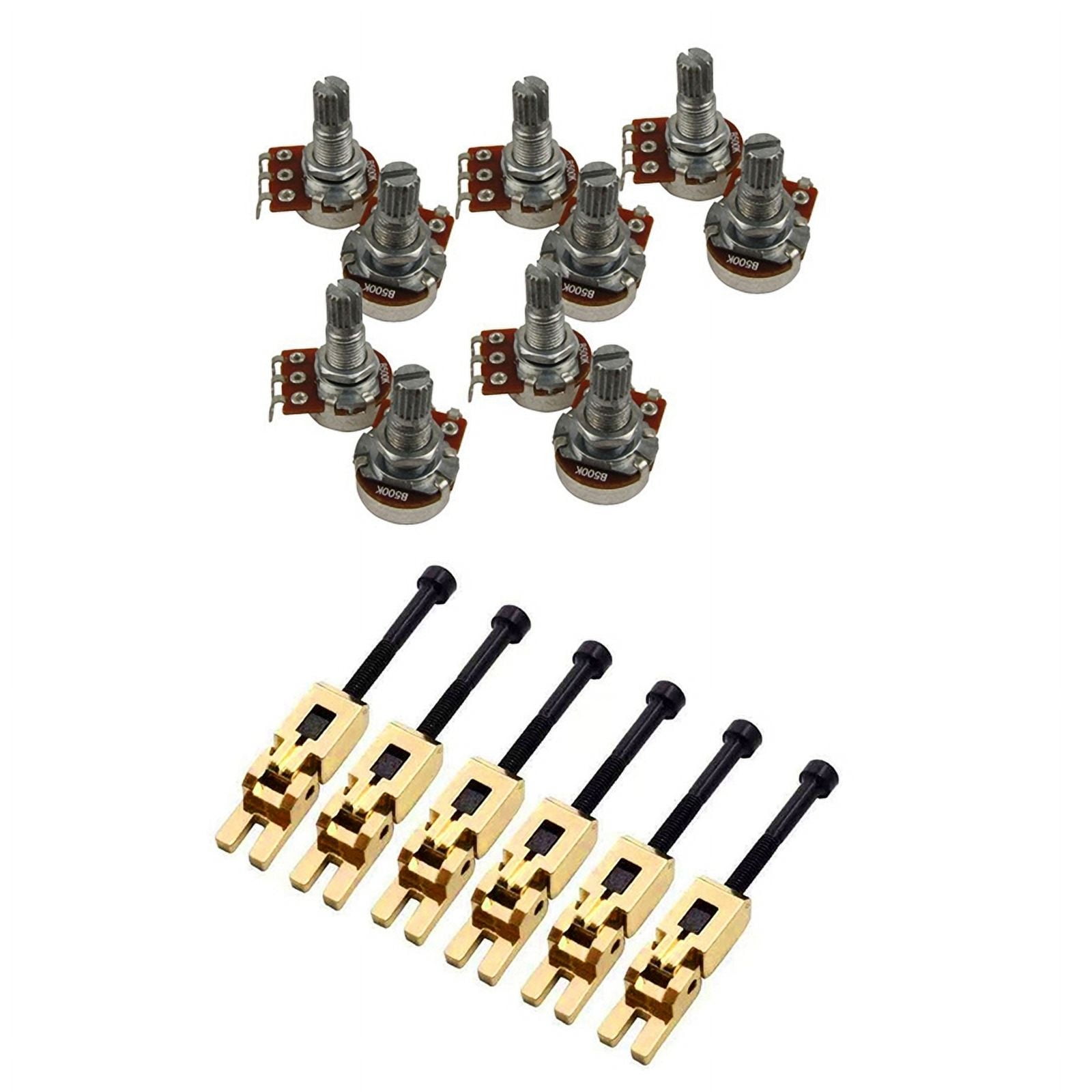 6 x saddle 10 x Potentiometers 10 x screws 10 x shims-silver & Golden ...