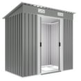 6'x4' Outdoor Metal Storage Shed With Air Vents, Sloped Roof, Lockable ...