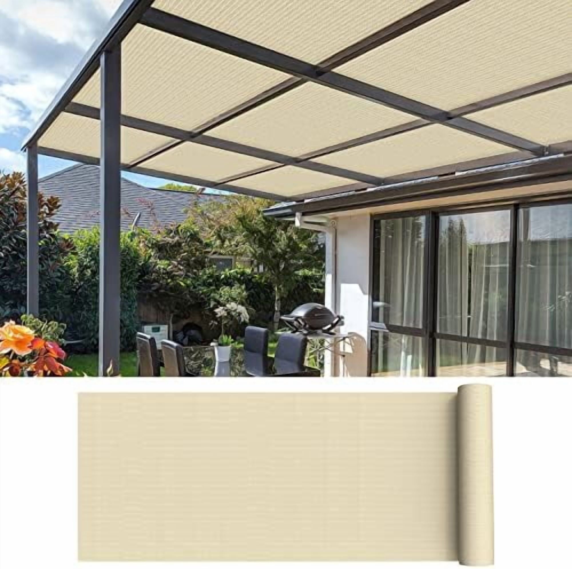 6'x48' Sun Shade Roll, Sun Shade UV Blockage Cover for Outdoor Backyard ...