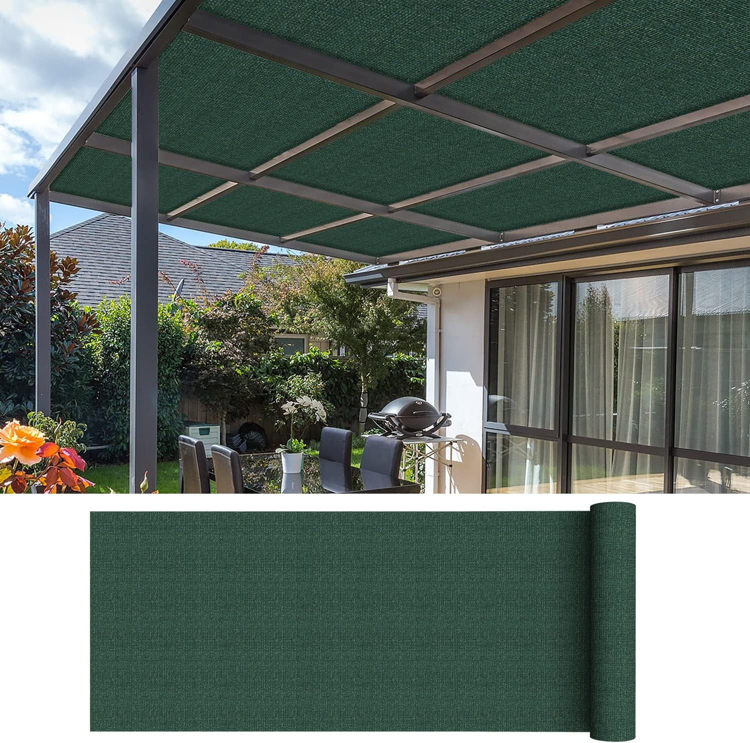 6'x55' Sun Shade Roll, Sun Shade UV Blockage Cover for Outdoor Backyard ...