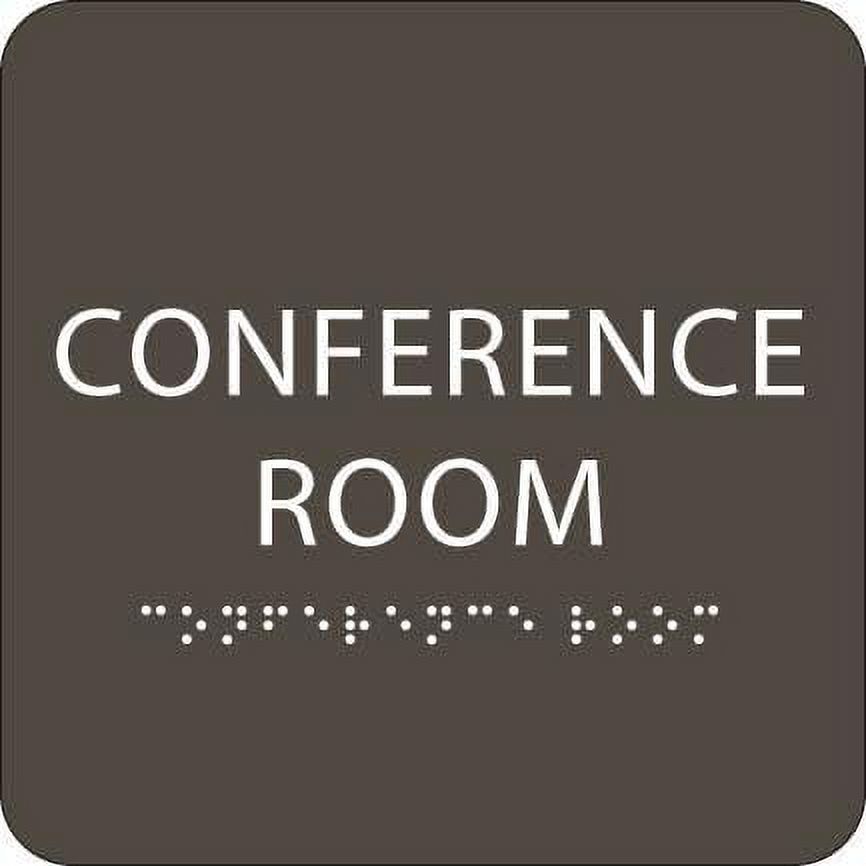 - 6" x6" conference room sign- compliant tactile grade 2 braille text ...