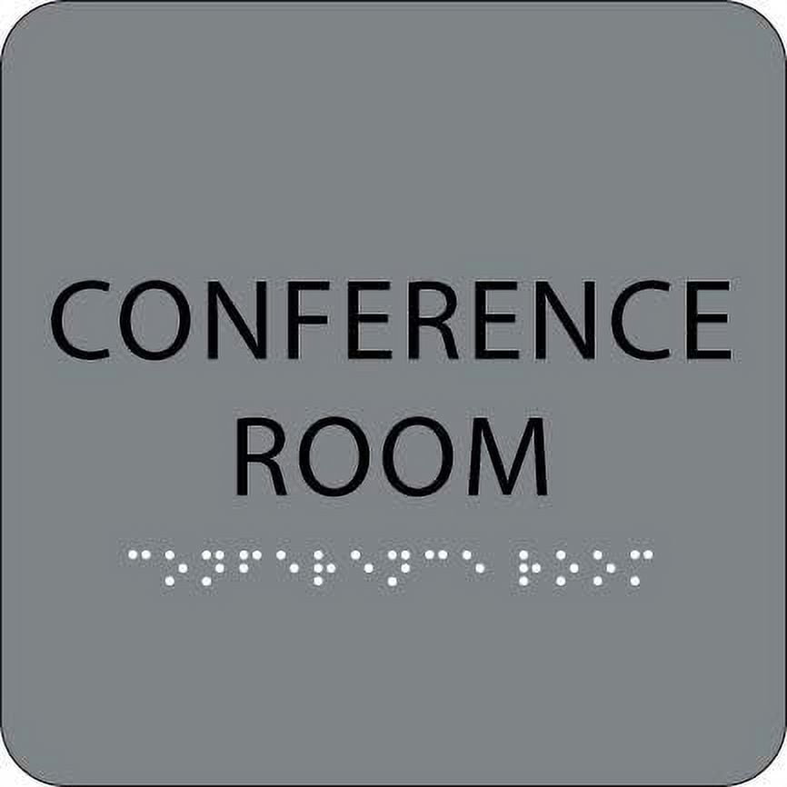 - 6" X6" Conference Room Sign- Compliant Tactile Grade 2 Braille Text ...