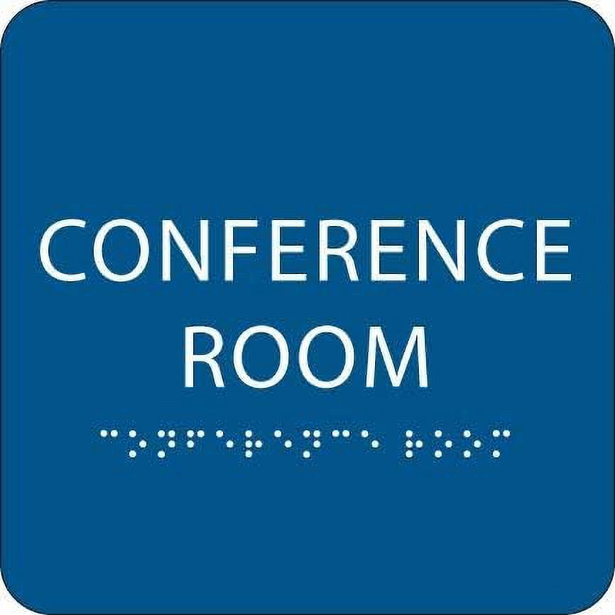 - 6" X6" Conference Room Sign- Compliant Tactile Grade 2 Braille Text ...