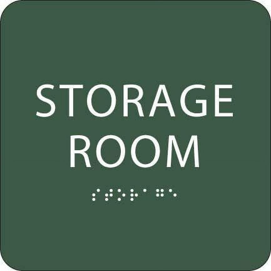 - 6" X6" Storage Room Sign- Compliant Tactile Grade 2 Braille Text ...