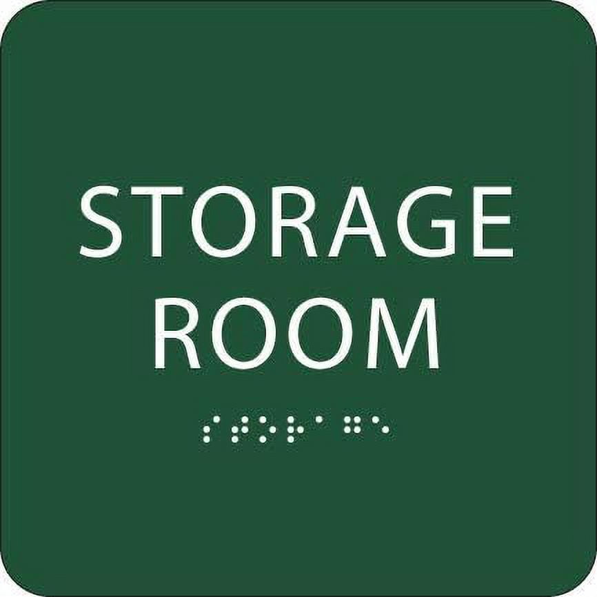 - 6" X6" Storage Room Sign- Compliant Tactile Grade 2 Braille Text ...