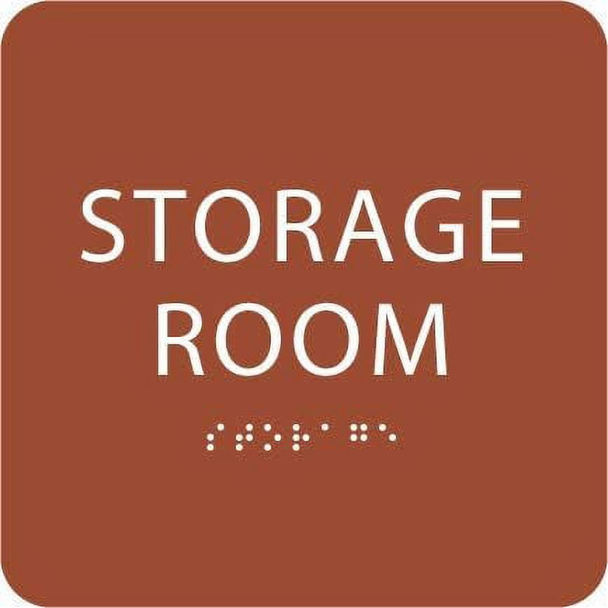 - 6" X6" Storage Room Sign- Compliant Tactile Grade 2 Braille Text ...
