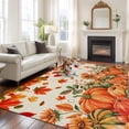 6'x9' Area Rugs, Autumn Pumpkin Indoor Outdoor Area Rug for Living Room ...