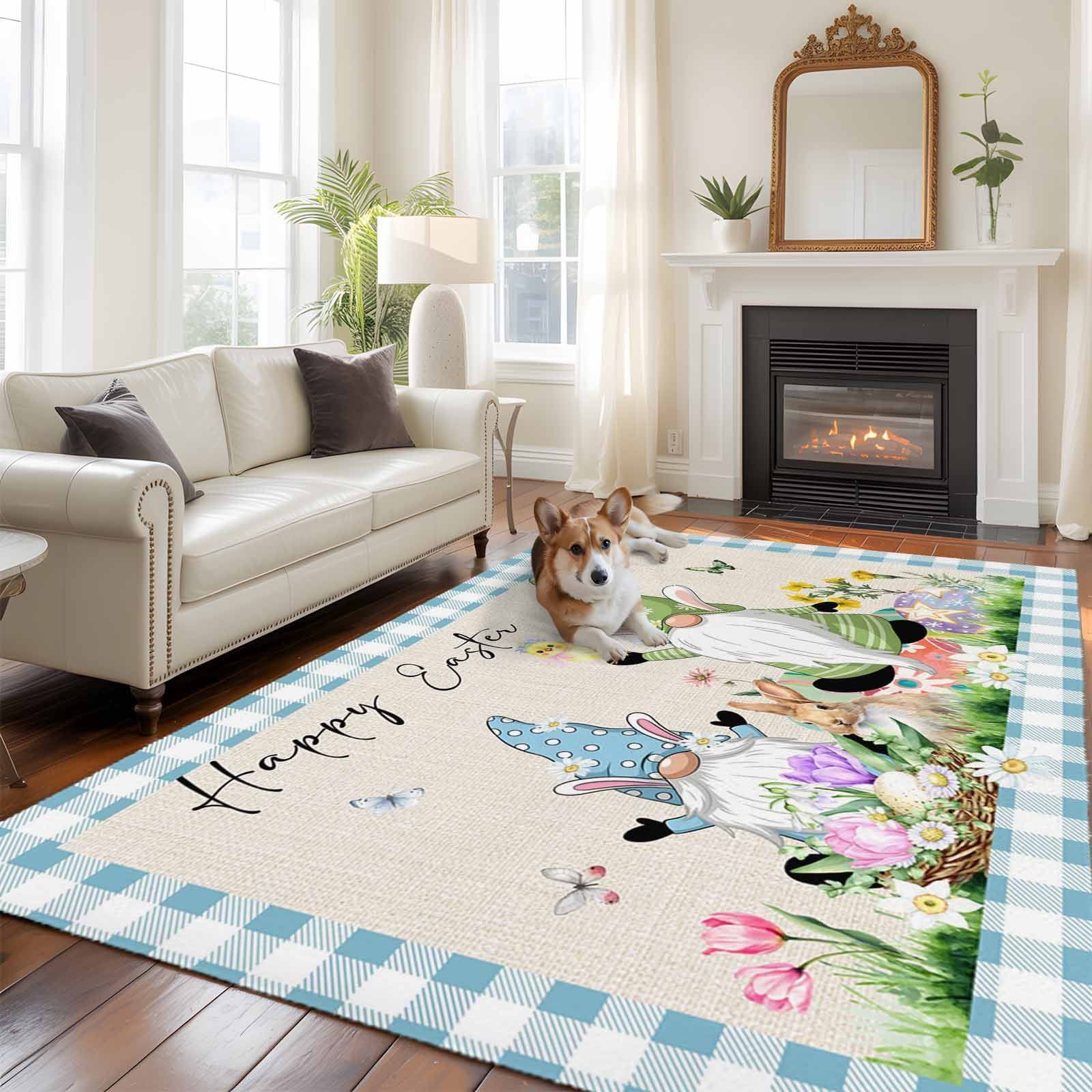 6'x9' Area Rugs, Easter Indoor Outdoor Area Rug for Living Room Bedroom ...