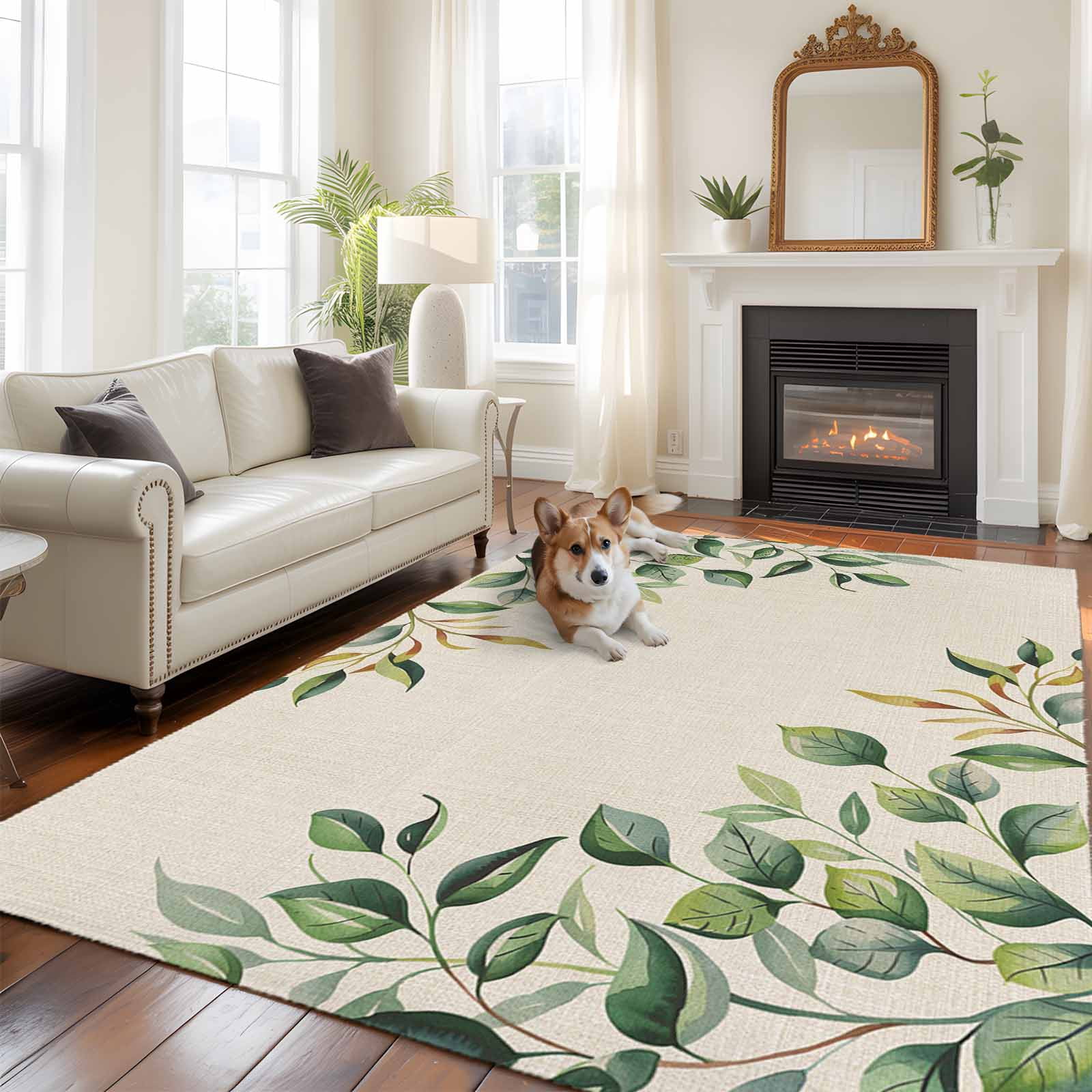 6'x9' Area Rugs, Eucalyptus Indoor Outdoor Area Rug for Living Room ...
