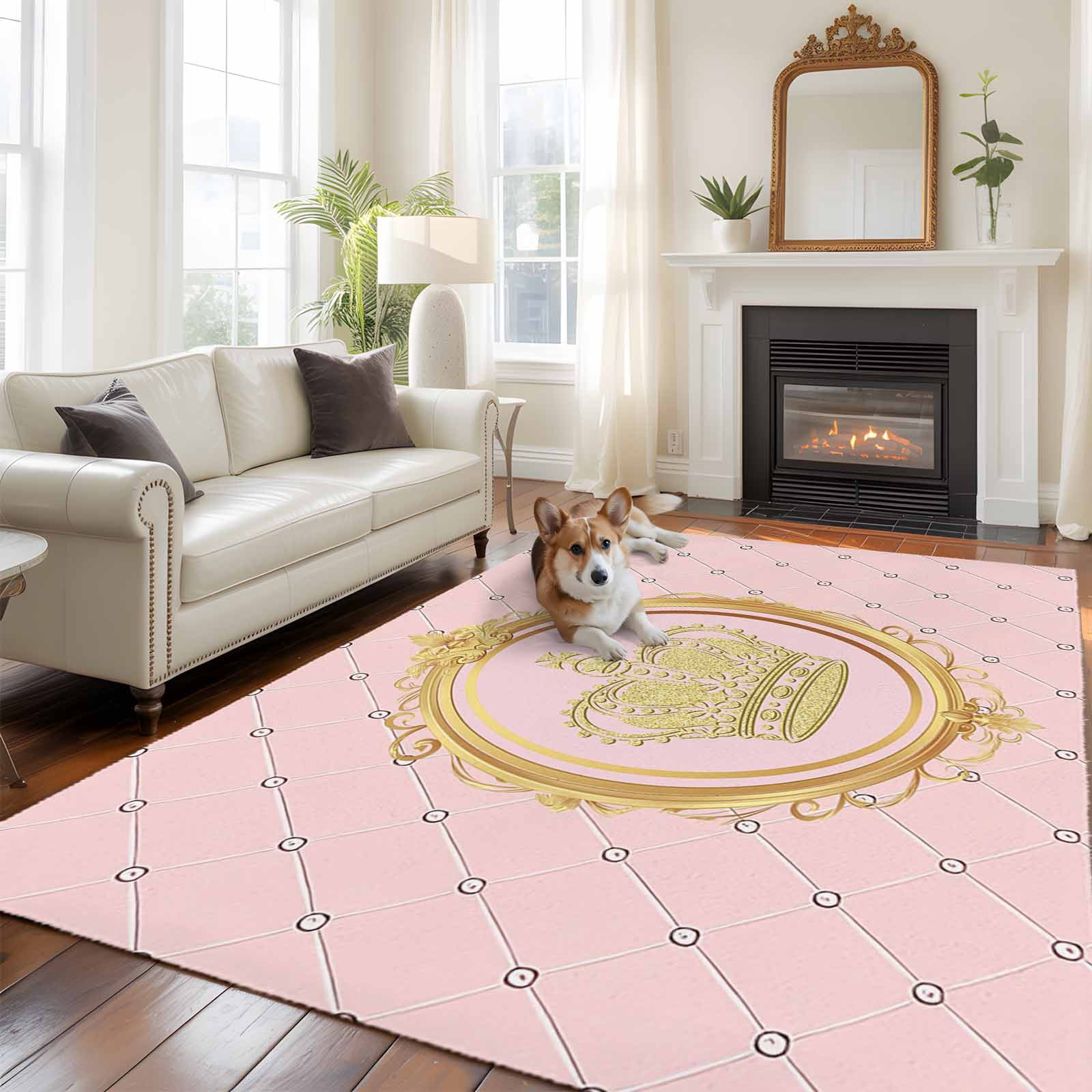 6'x9' Area Rugs, Golden Crown Indoor Outdoor Area Rug for Living Room ...