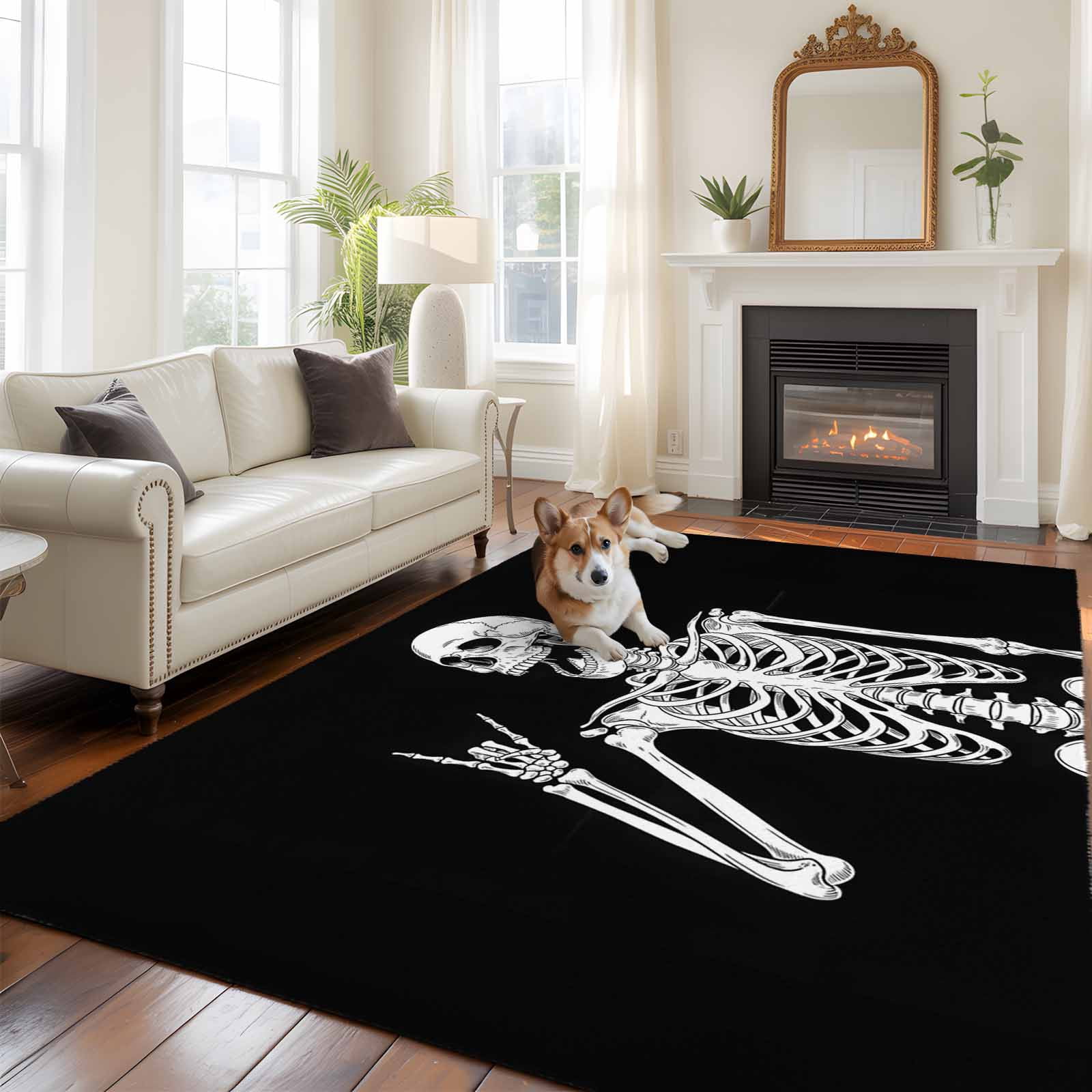 6'x9' Area Rugs, Halloween Indoor Outdoor Area Rug for Living Room ...