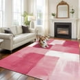6'x9' Area Rugs, Pink Geometric Indoor Outdoor Area Rug for Living Room ...