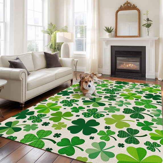 6'x9' Area Rugs, St. Patrick's Day Indoor Outdoor Area Rug for Living ...