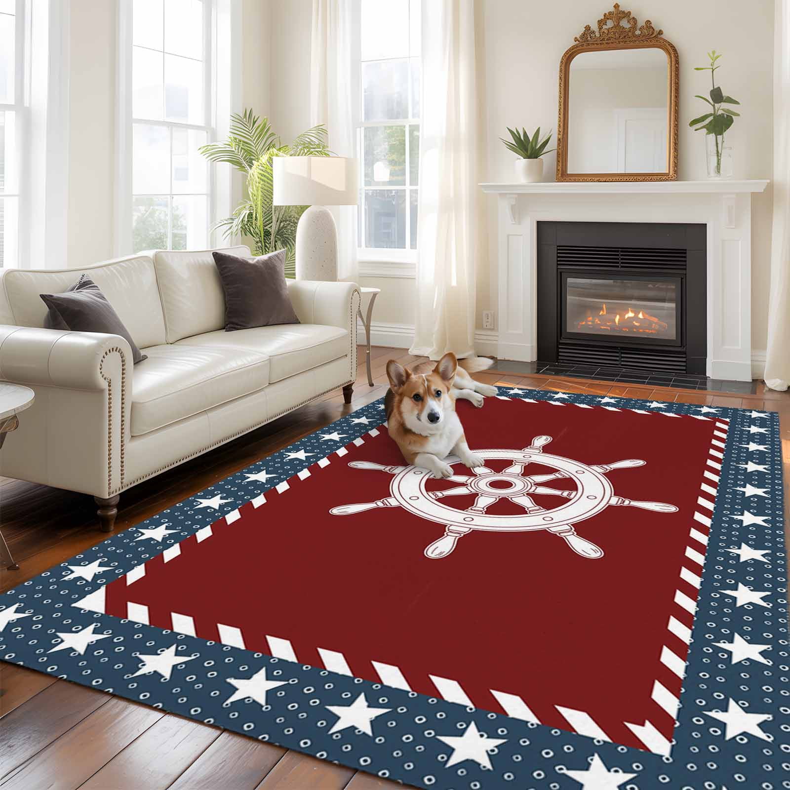 6'x9' Area Rugs, US Flag Indoor Outdoor Area Rug for Living Room ...