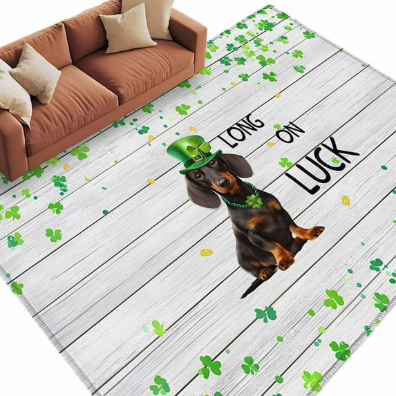 6'x9'Large Area Rugs St. Patrick's Day Washable Area Rugs Non-Slip ...