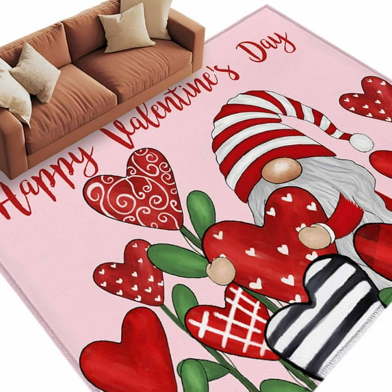 6'x9'Large Area Rugs Valentines Washable Area Rugs Non-Slip Indoor ...
