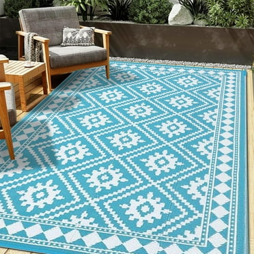 Flngr 6x9 Feet Plastic Straw Outdoor Rug, Impermeable, UV Stabilized ...