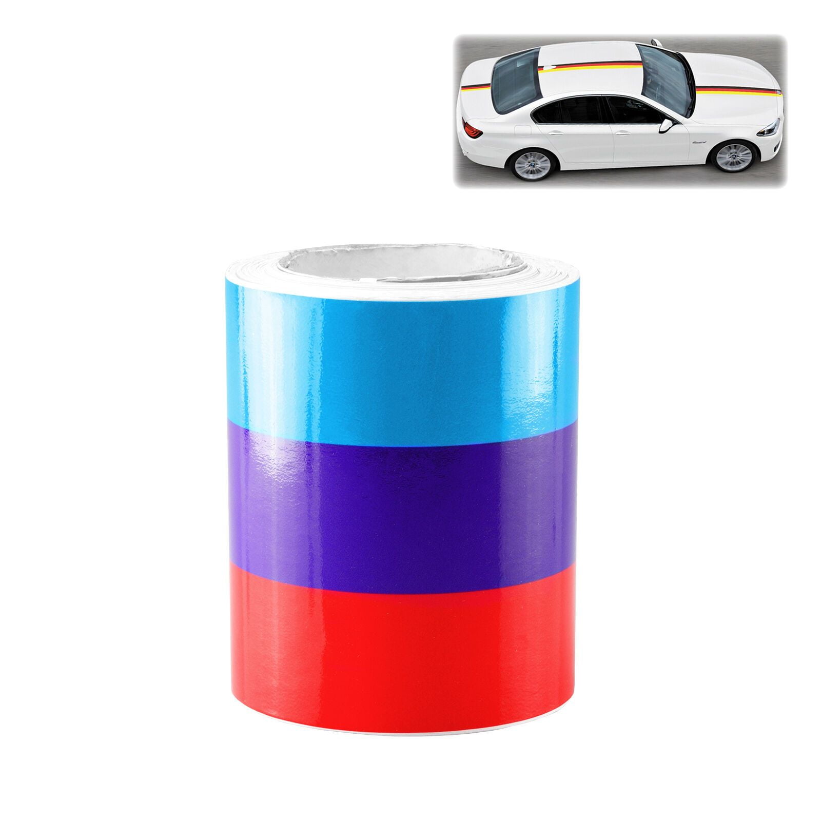 6"x98" M Racing Stripe Car Sticker Decal For BMW Exterior Hood Roof ...