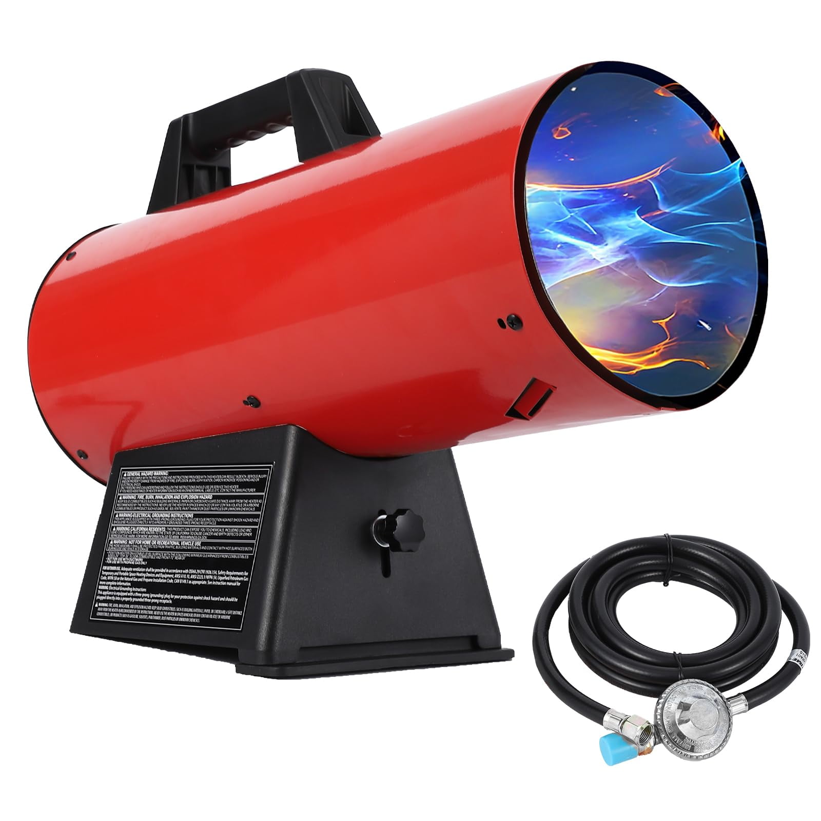 60,000 BTU Forced Air Propane Heater,10 ft Hose with Regulator Included ...