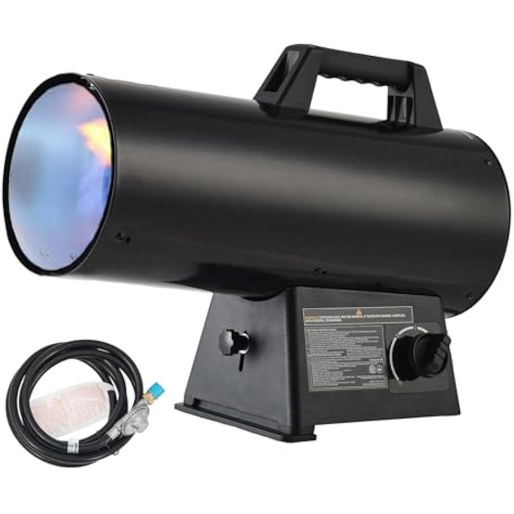 60,000 BTU Forced Air Propane Heater, Portable Space Heater for Garage ...