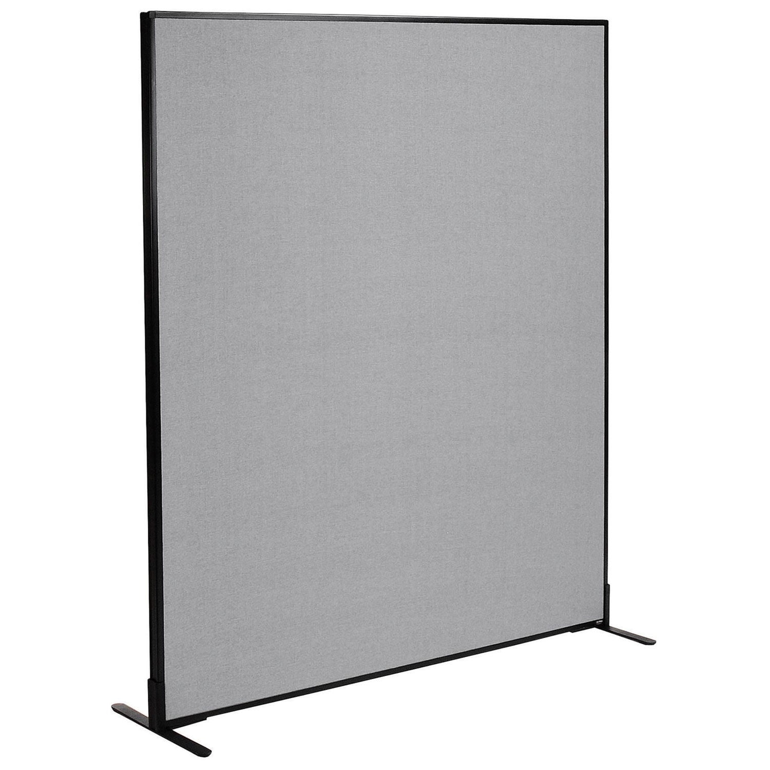 60-1/4"W x 72"H Freestanding Office Partition Panel, Gray - Walmart.com